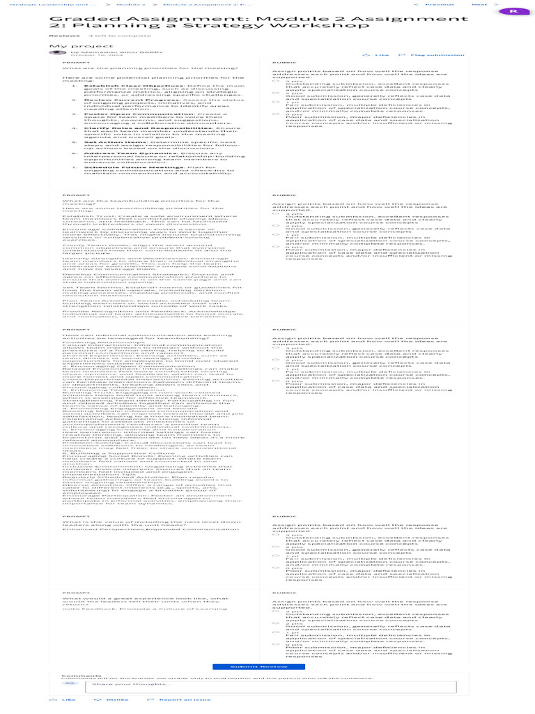 FireShot Capture 090 - Module 2 Assignment 2 - Planning A Strategy Workshop - Coursera | PDF