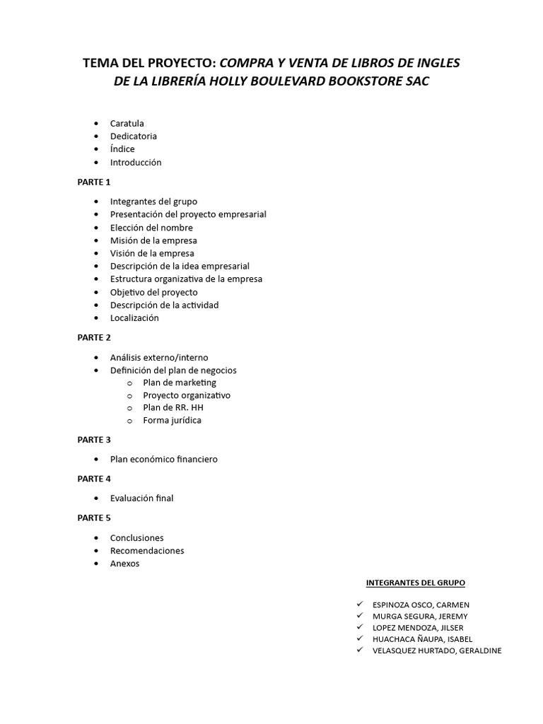 Tema Del Proyecto | PDF