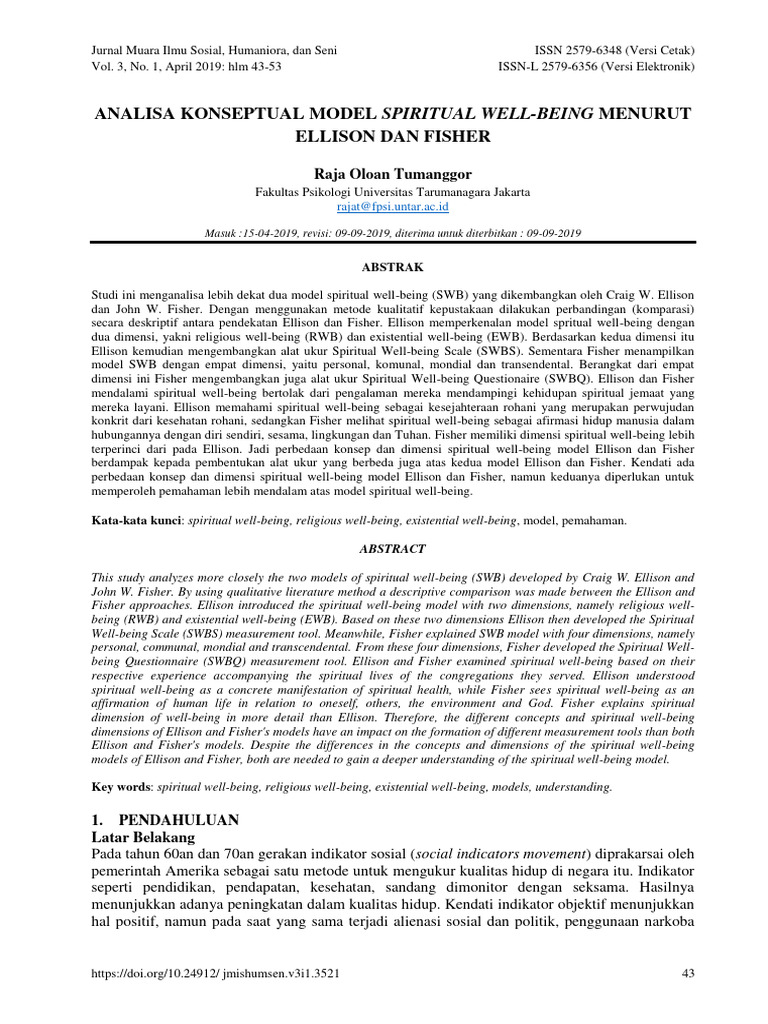Analisa Konseptual Model Spiritual Well | PDF