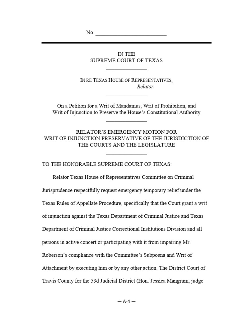 Appeal to Texas Supreme Court | PDF | Appeal | Writ