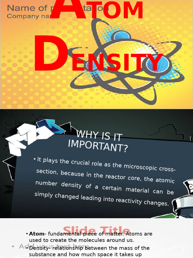 ATOM DENSITY- ppt | PDF | Nuclear Reactor | Atoms