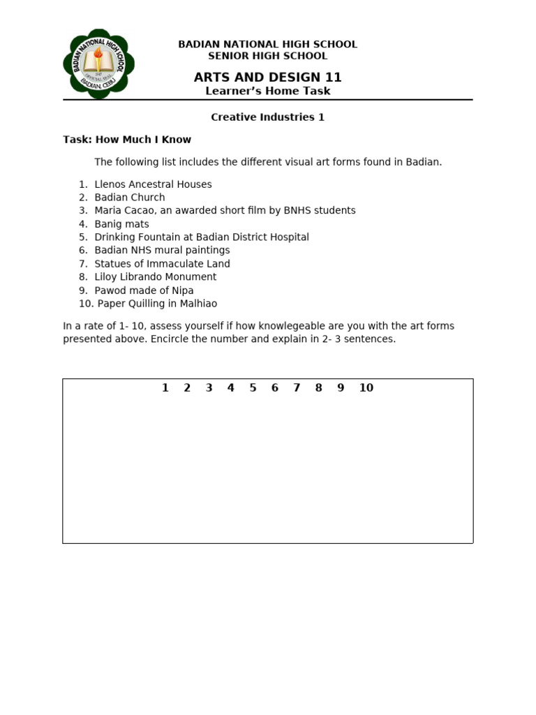 HLT Creative Industries 1 3 | PDF