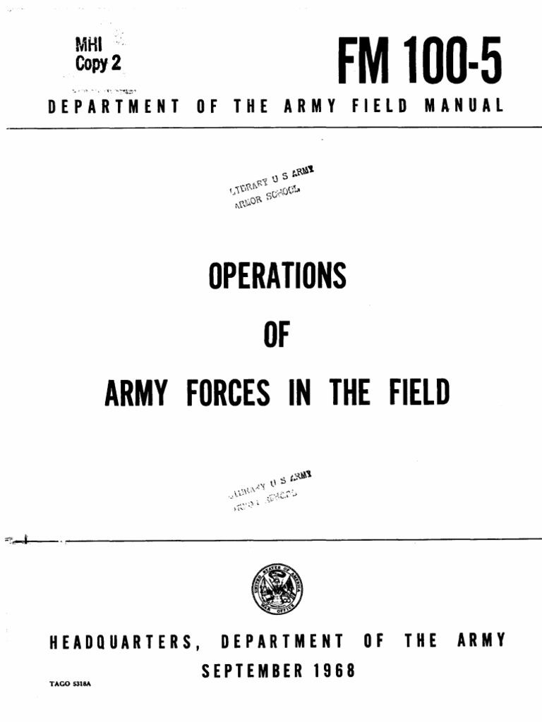 FM100 51968 | PDF | Air Assault | Defense Policy