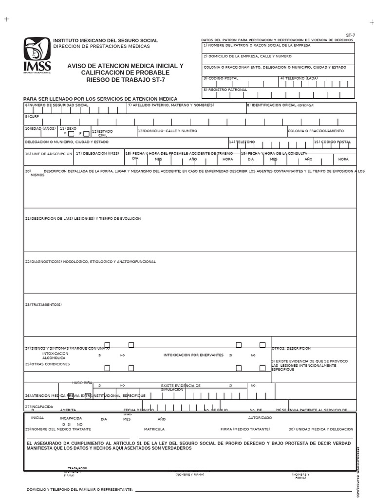 Formato ST7 09ene08 | PDF | Medicina