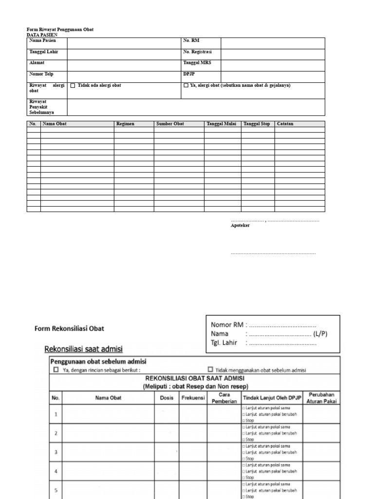 Formulir RS Rev 1 | PDF