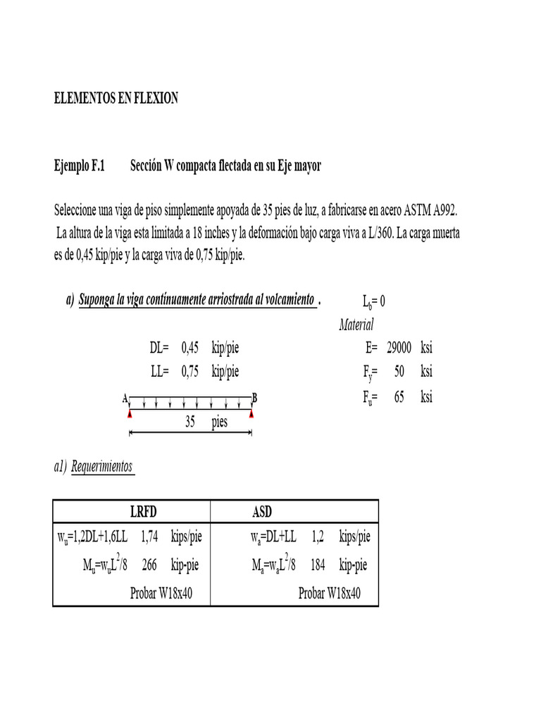 Ejemplos Flexion | PDF | Ingeniería estructural | Ingeniería de Edificación