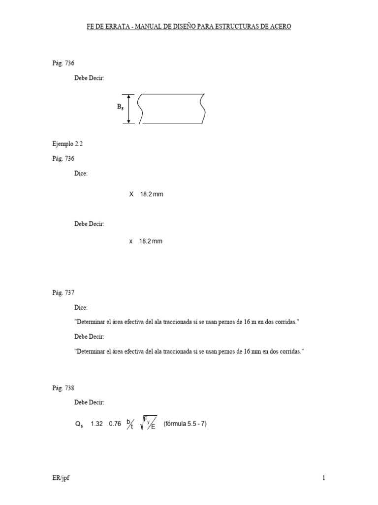 Fe de erratas Manual ICHA 2 | PDF | Física Aplicada e ...