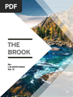The Brook Summary, Explanation, Word Meanings Class 9 | PDF | English ...