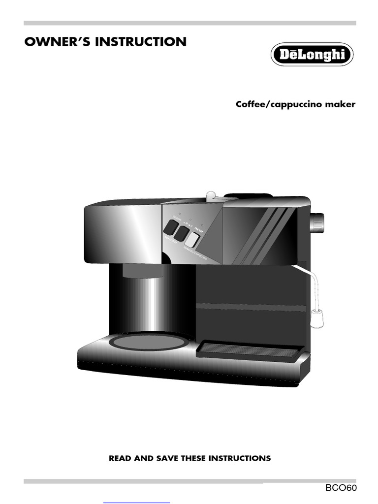 Coffee _ cappuccino maker BCO60 | PDF | Coffee | Drink