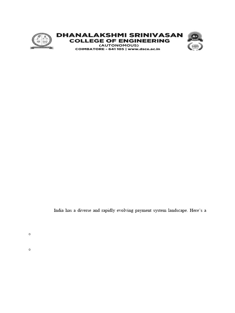 PAYMENT SYSTEM IN INDIA Unit III | PDF | Money | Payment System