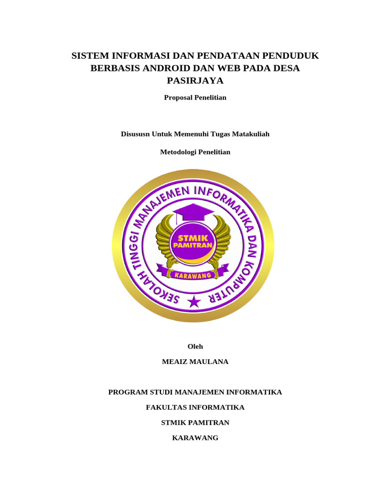 Proposal Penelitian Meaiz Maulana | PDF | Bisnis | Komputer
