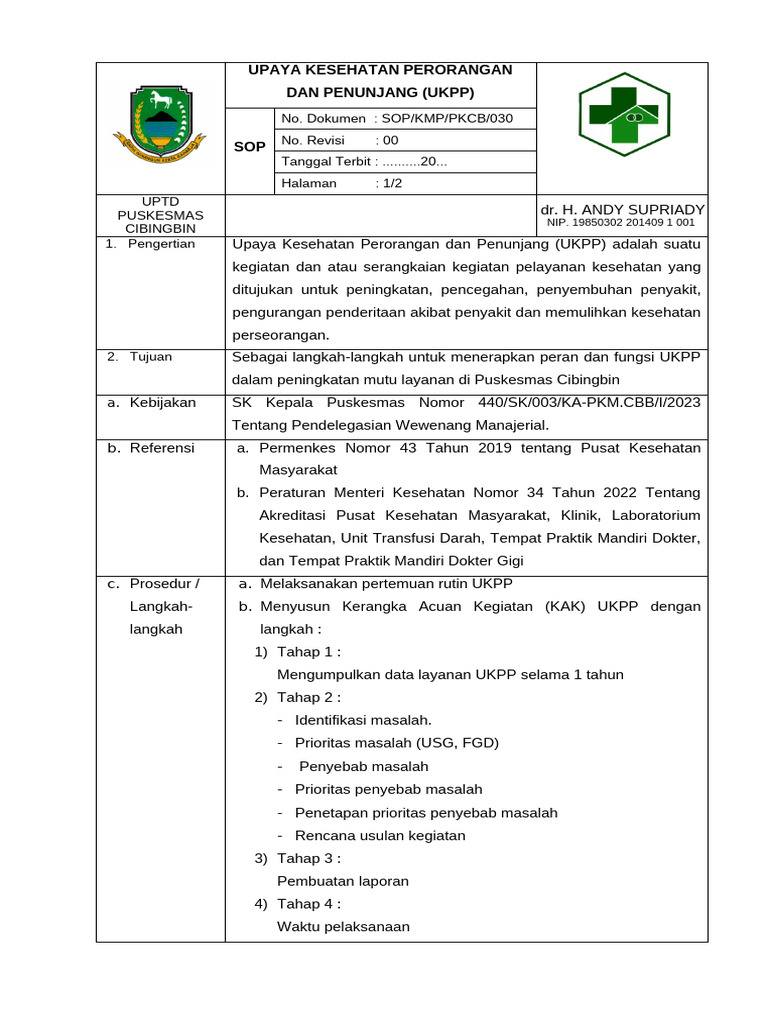 1.2.2.b SOP UKP | PDF
