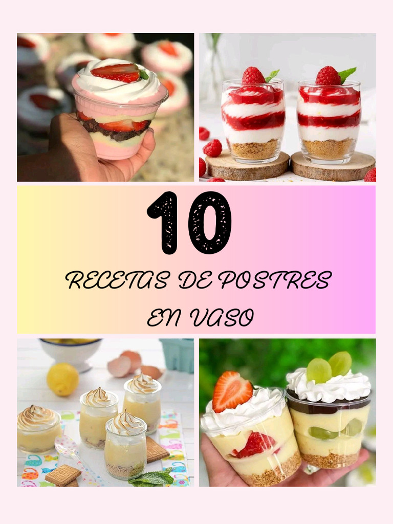10 Recetas de Postres en Vaso | PDF | Postres | Crema