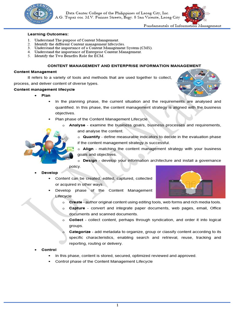 Lesson 7 Content Management | PDF | Information | Computing