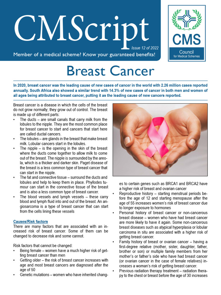 Cmscript 12_2022_breast Cancer Overview | PDF | Breast Cancer | Cancer