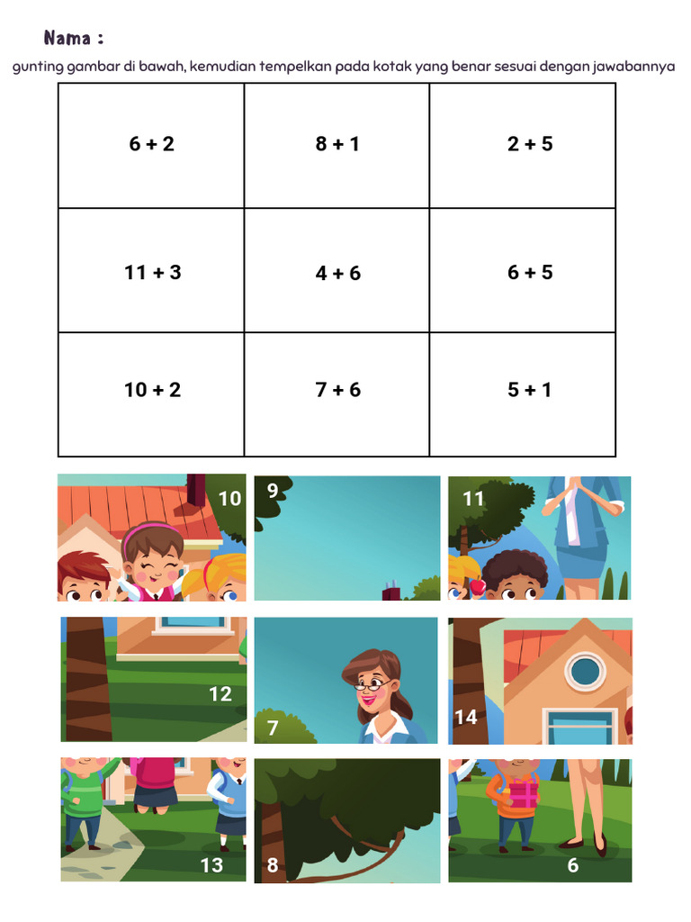 Puzzle Sambar Dan Penjumlahan | PDF