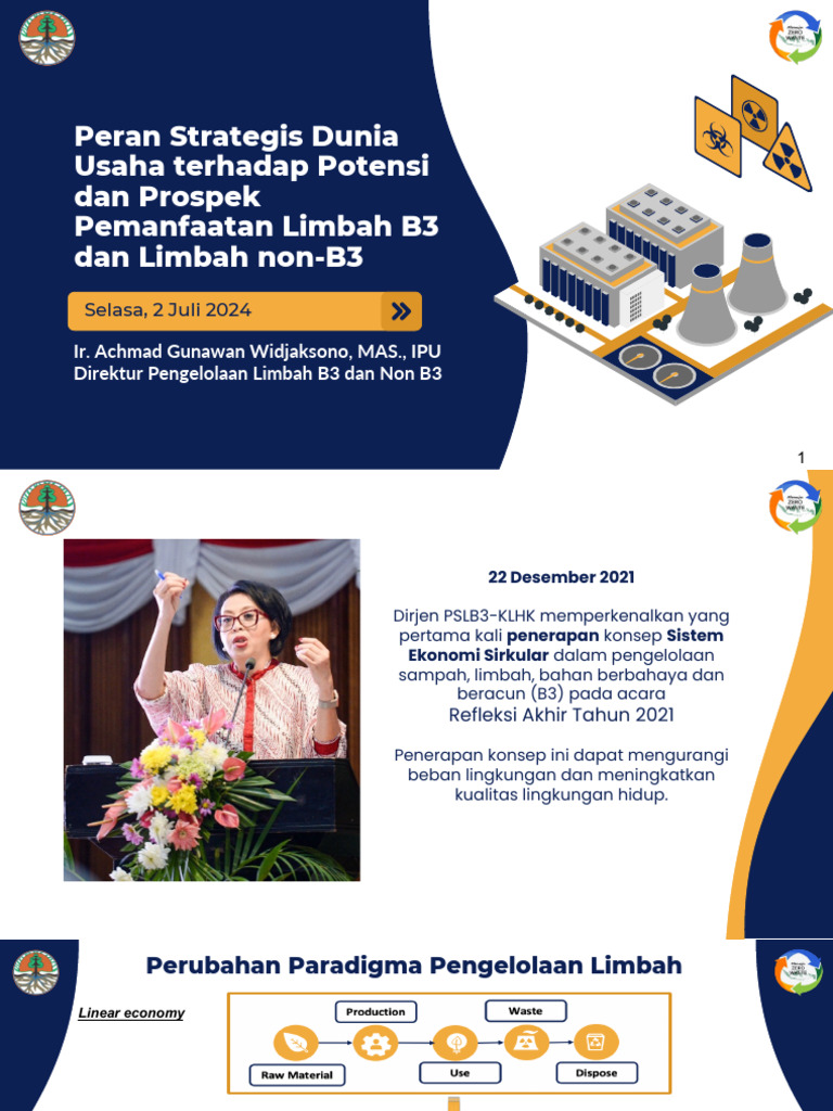 PPT Dir. LB3 Peran Strategis Dunia Usaha Terhadap Potensi Dan Prospek Pemanfaatan Limbah B3 Dan ...
