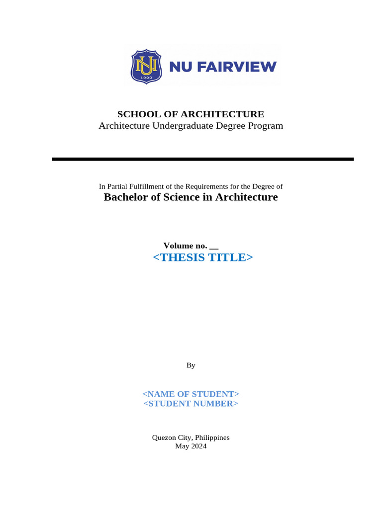 NUFV THESIS Manuscript Format | PDF | Feasibility Study | Abstract ...