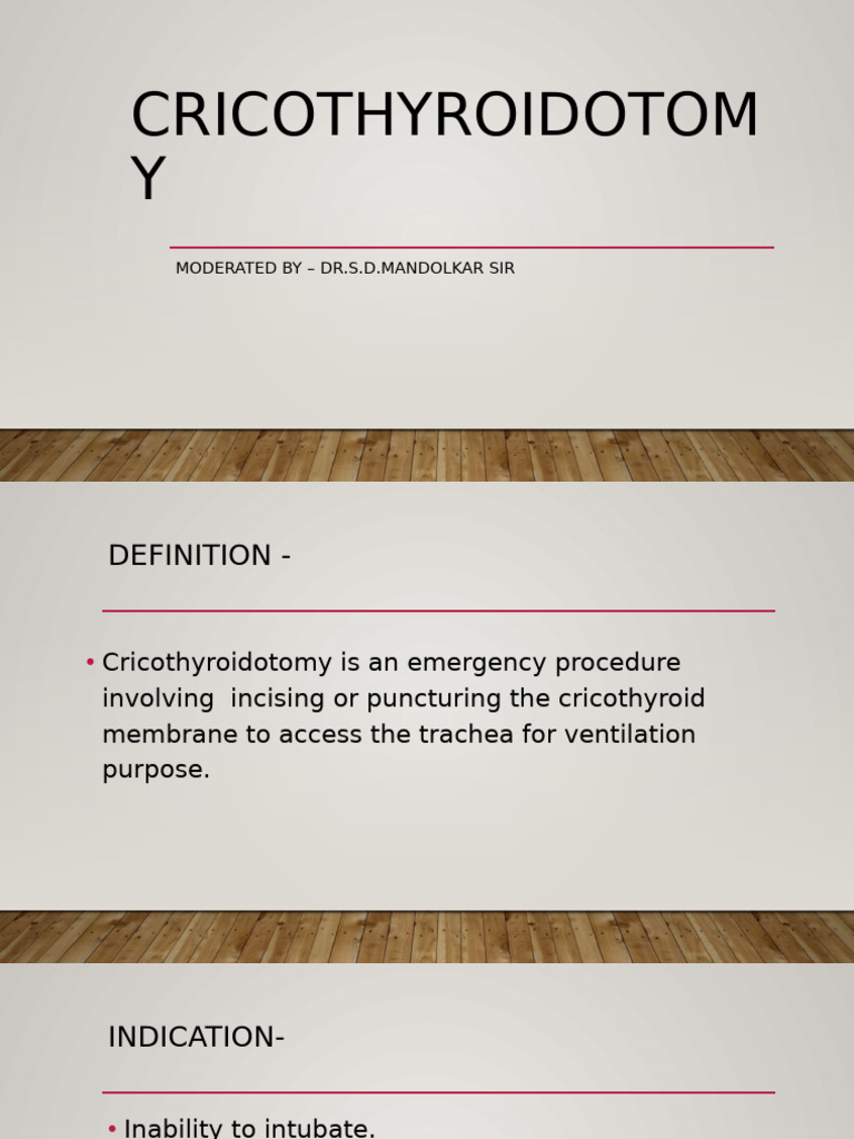 cricothyroidotomy 1 | PDF