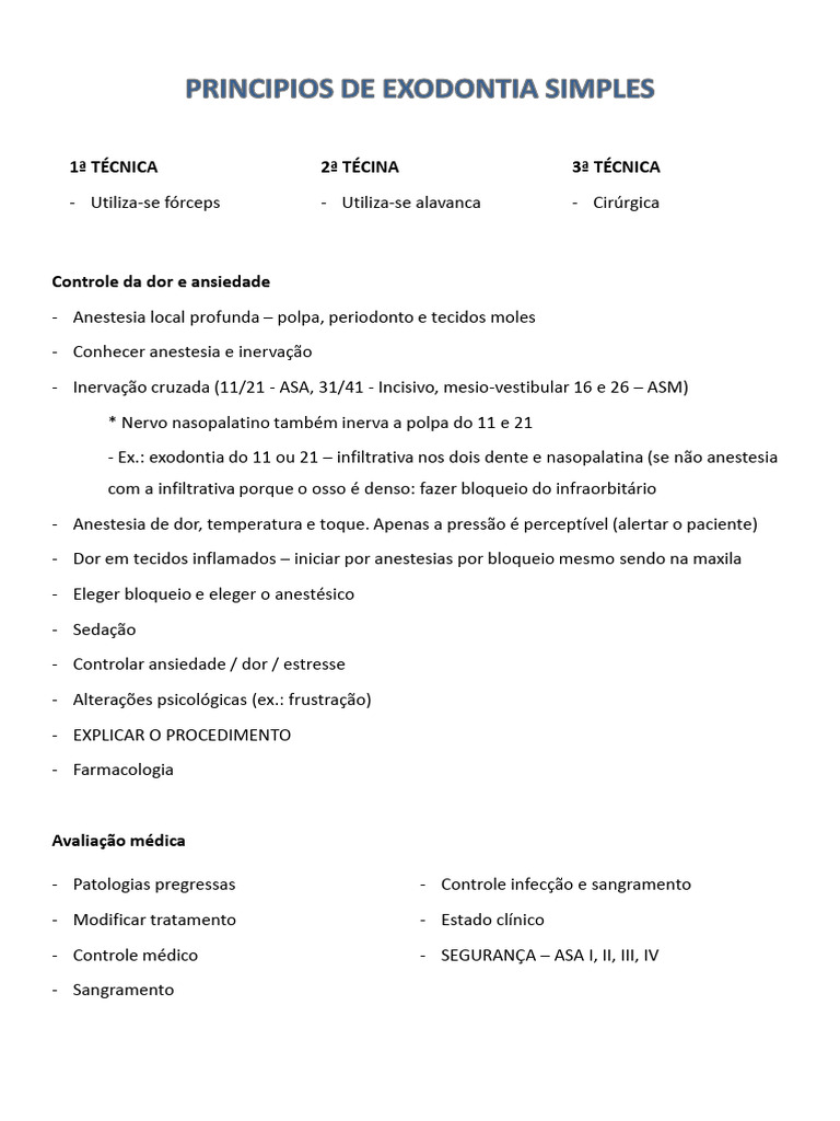 Principios de Exodontia Simples | PDF | Medicina Clínica ...