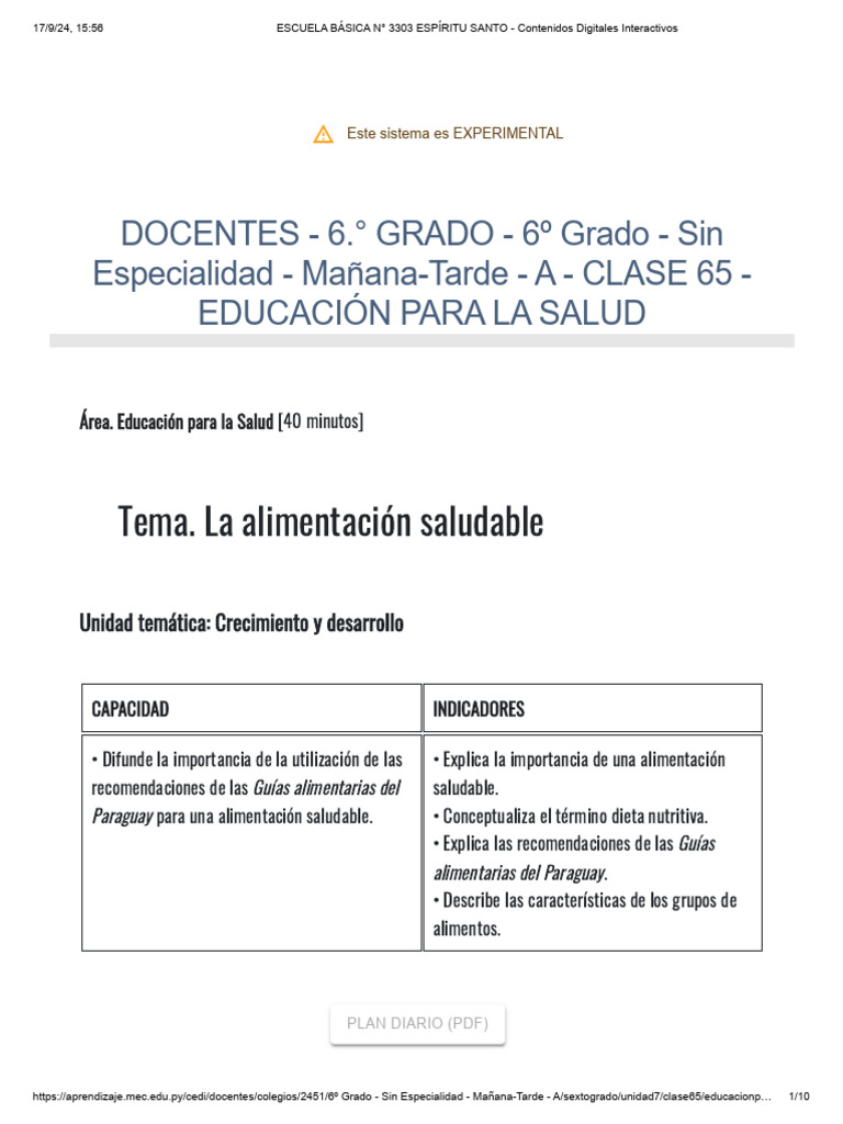 Salud Clase 65 | PDF | Nutrición | Dieta y nutrición