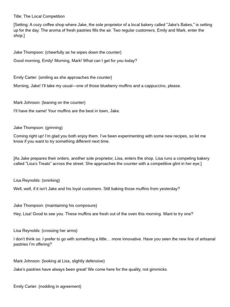 Script Role Play | PDF | Muffin