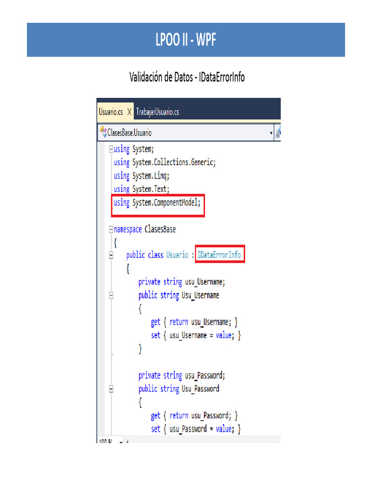 Validación de Datos en WPF: IDataErrorInfo | PDF | Informática
