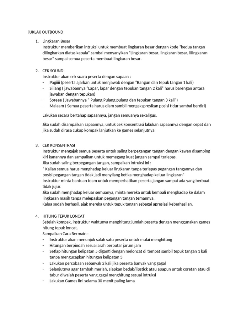 OUTBOUND CAMP QURAN | PDF