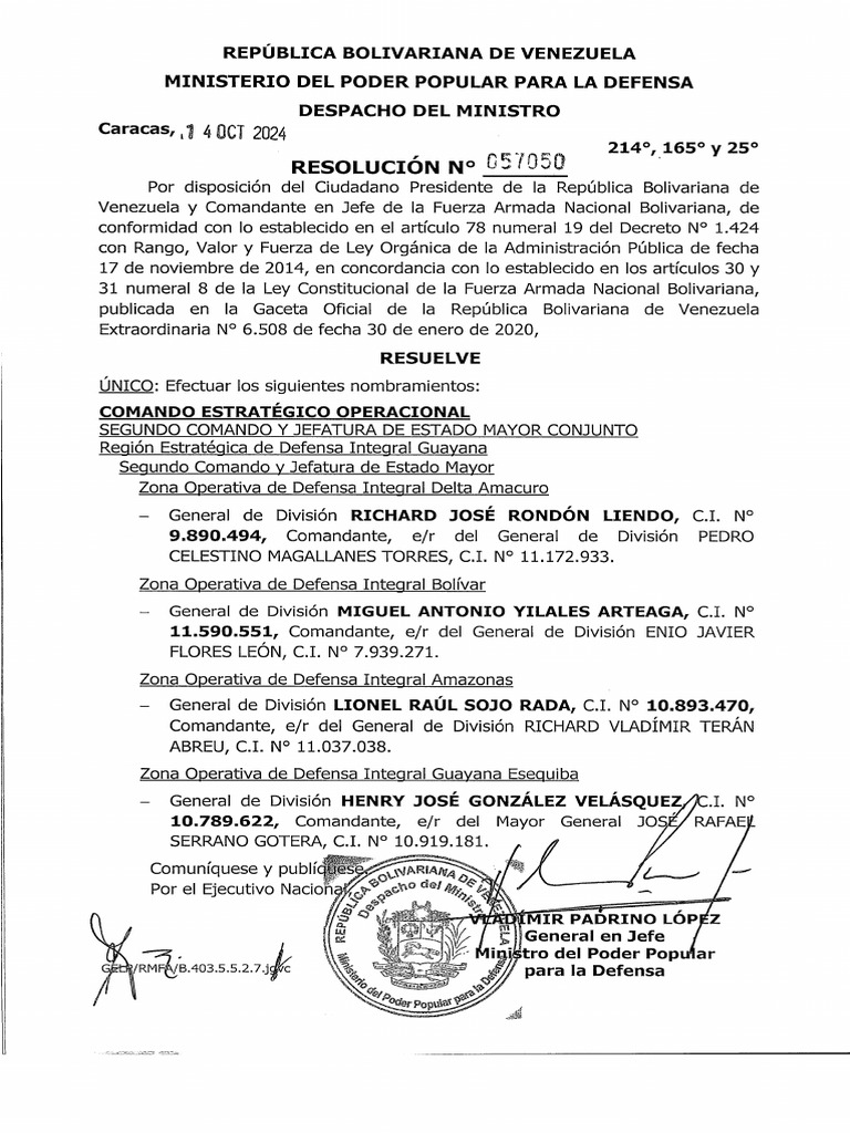 Cmdte Zodis Guayana | PDF