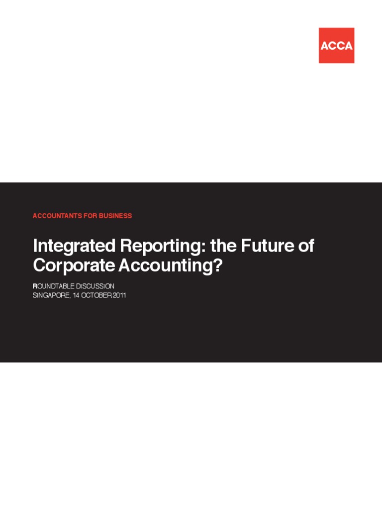 Integrated Reporting ACCA | PDF | Corporate Social Responsibility ...