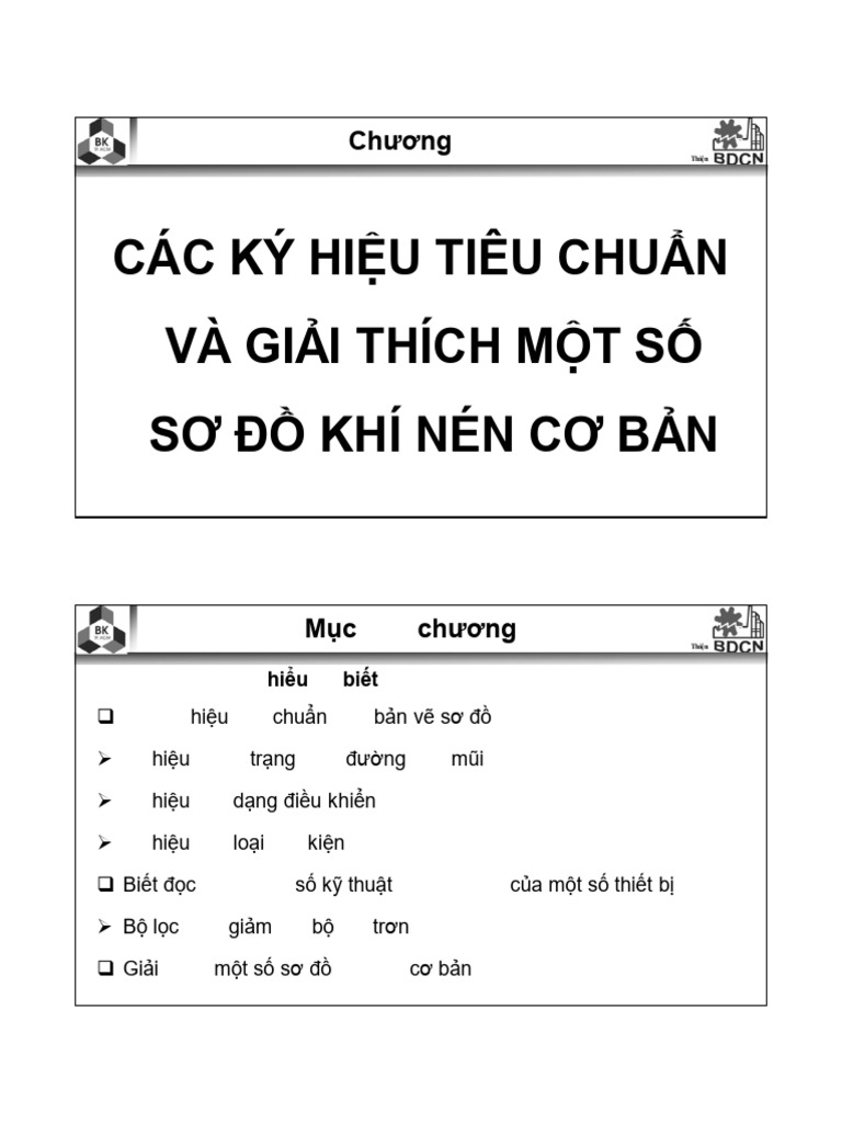 CH 5. Cac Ky Hieu Tieu Chuan Va Giai Thich 1 So So Do Khi Nen | PDF