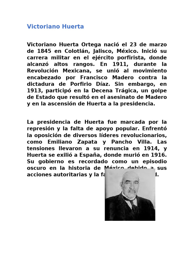 Victoriano Huerta | PDF