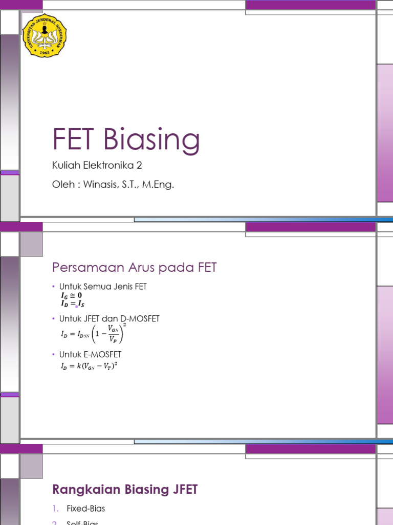 Elektronika 2 - FET Biasing | PDF