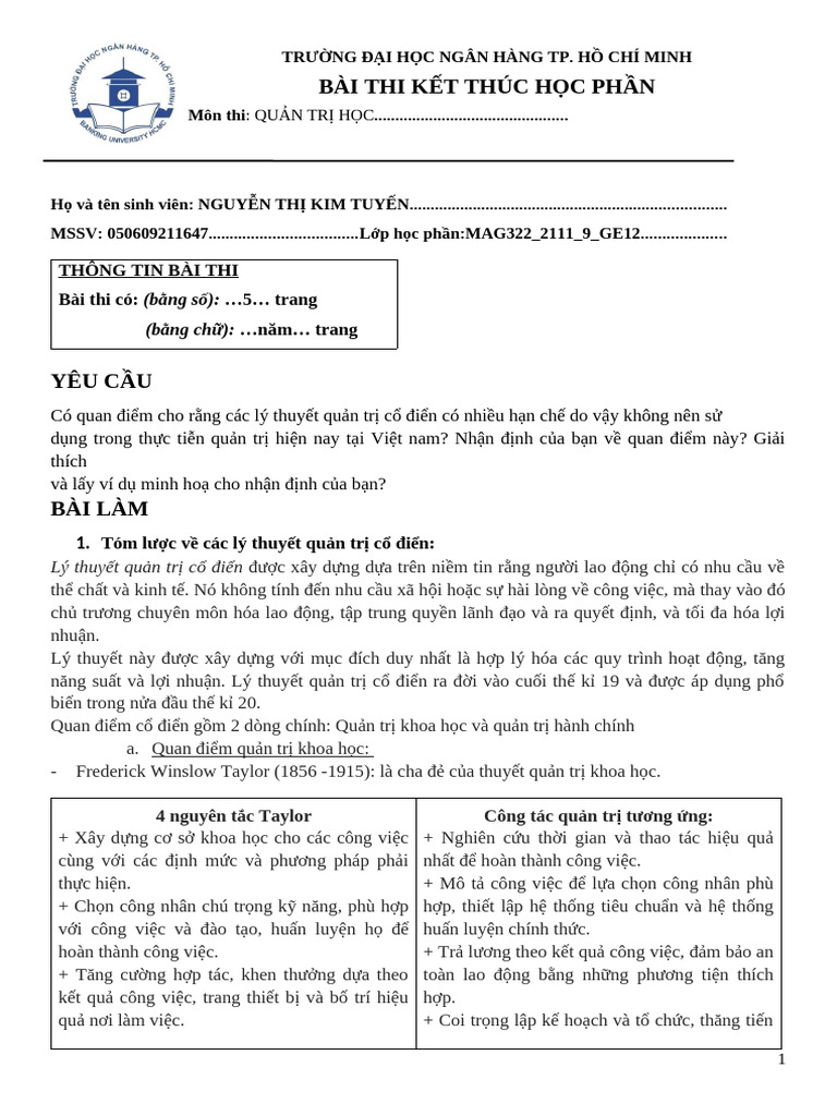 QTH cuối kì | PDF