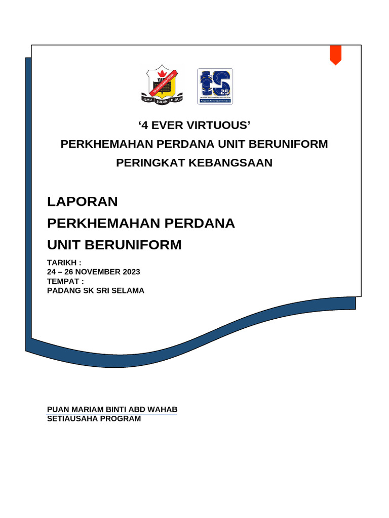 Muka Depan Laporan | PDF