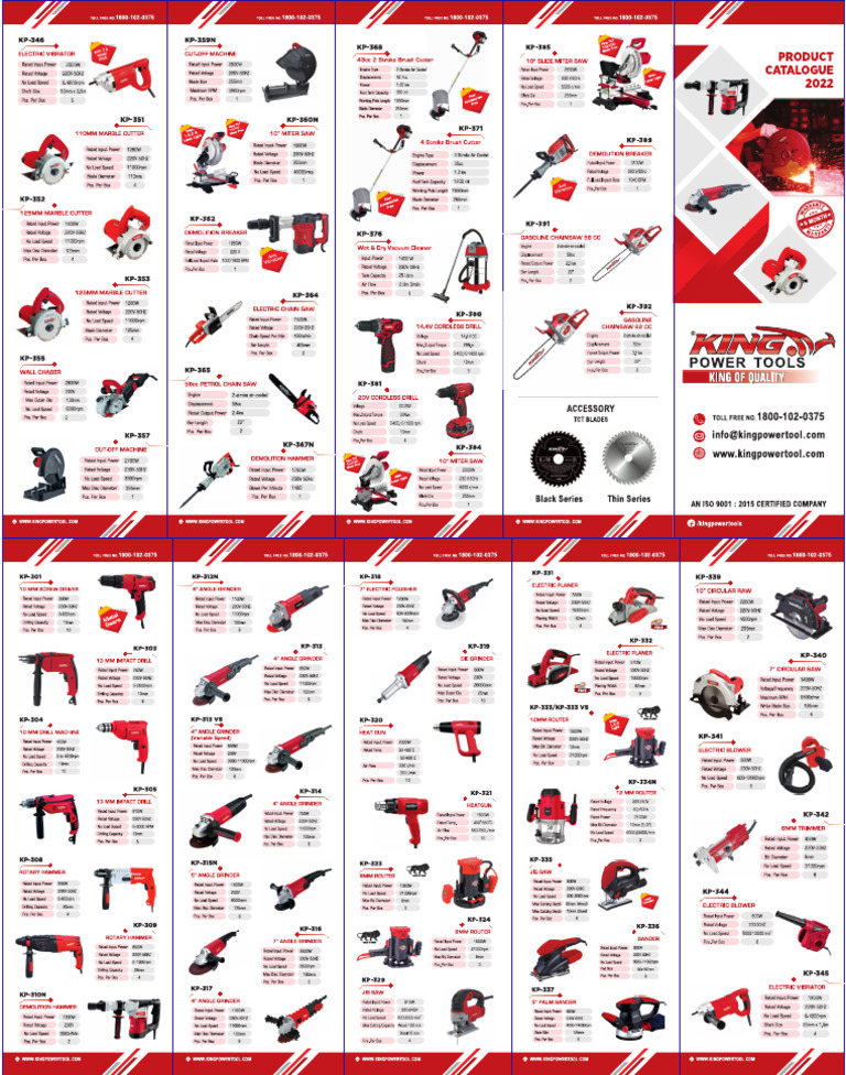 King Power Tool Catalogue 2022 Set | PDF