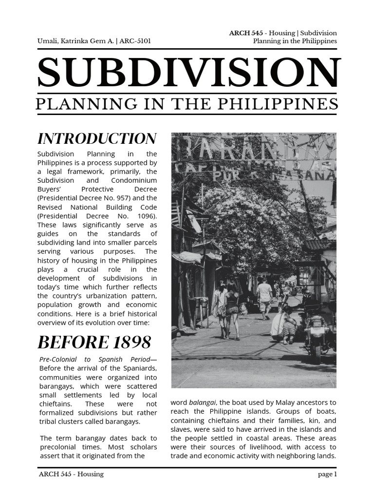 Subdivision Planning in the Philippines | PDF | Land Lot | Urban Planning