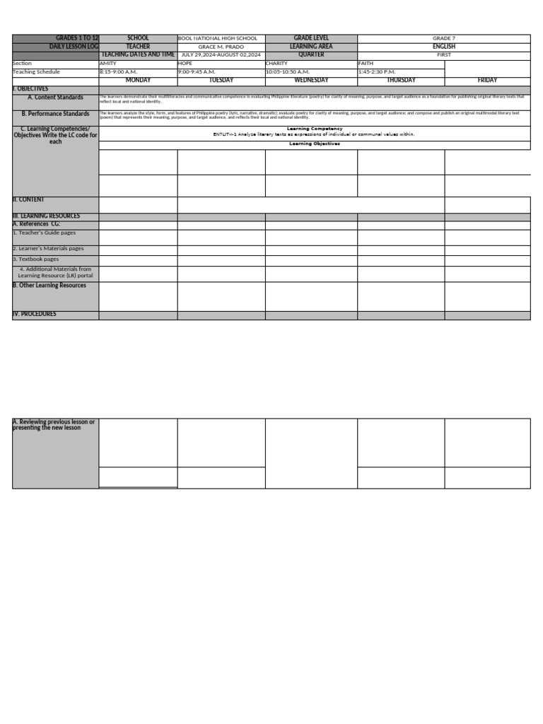 QUARTER 1 Updated Version | PDF | Teachers | Learning