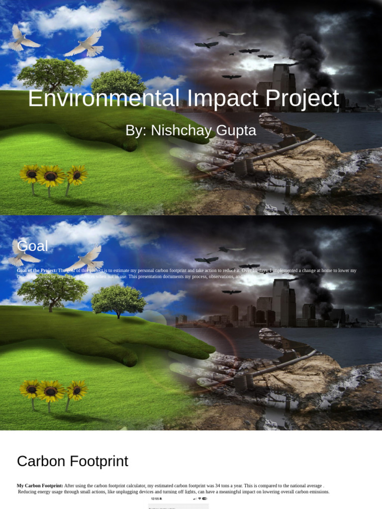 Environmental Impact Project | PDF | Energy Conservation | Carbon Footprint