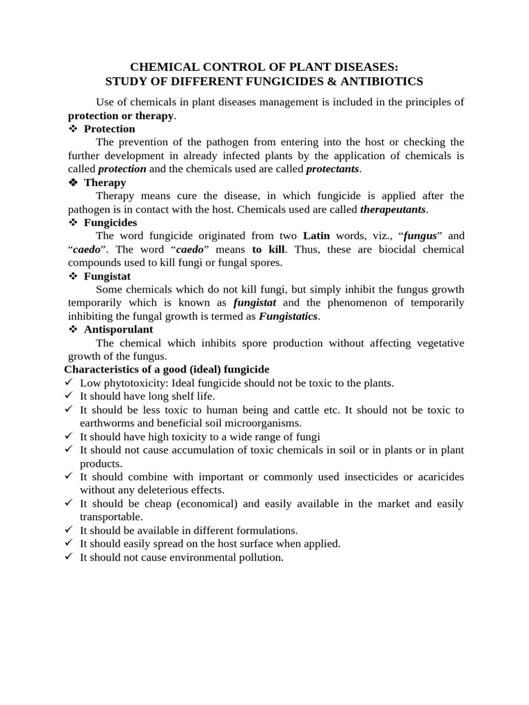 Chemical Control | PDF | Fungus | Fungicide