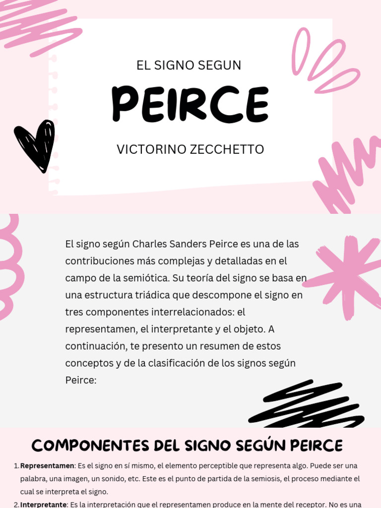 Teoría del Signo de Peirce: Semiótica | PDF | Charles Sanders Peirce ...