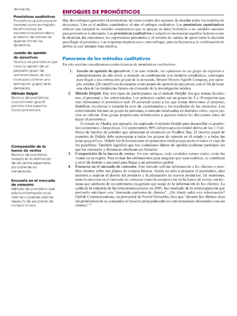 Metodos de Pronosticos Cualitativos | PDF