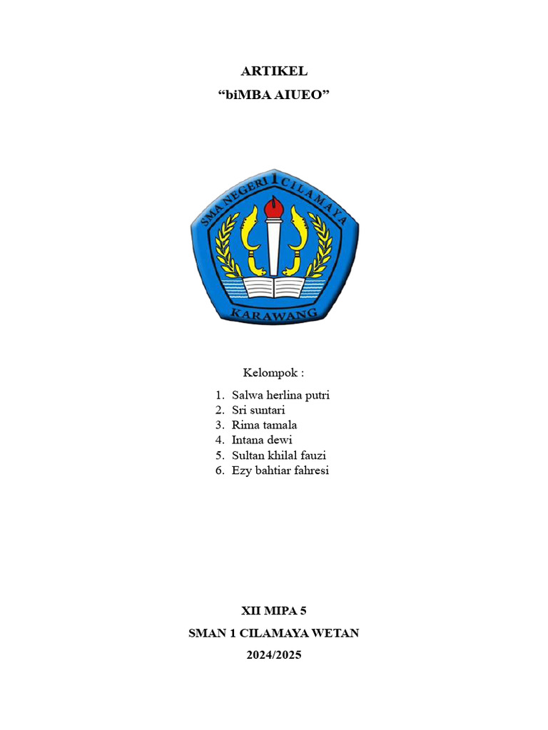 Sejarah dan Tujuan biMBA AIUEO | PDF