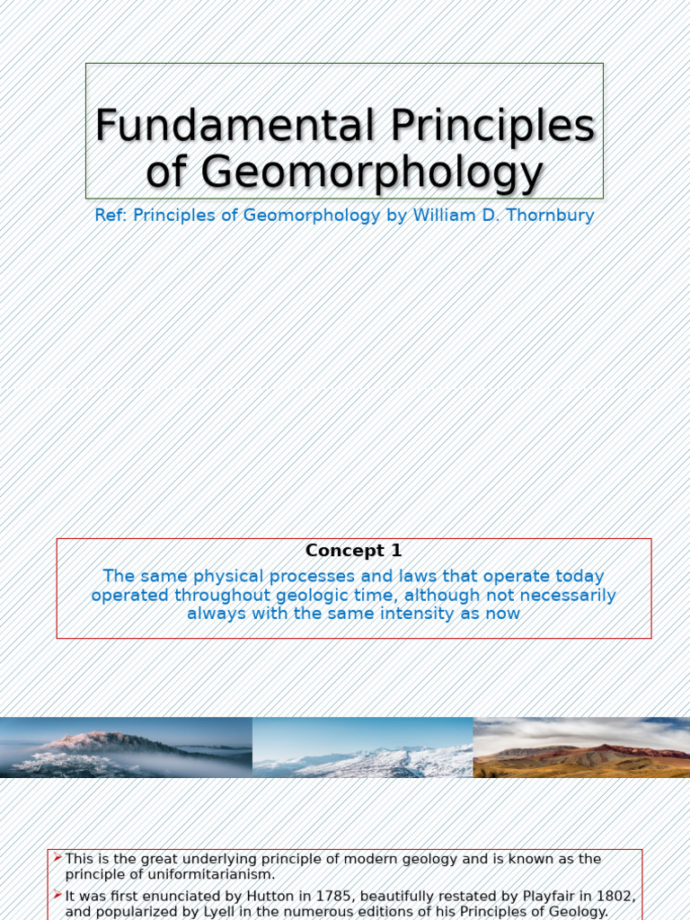 Fundamental Principles of Geomorphology | PDF | Geomorphology | Rock ...