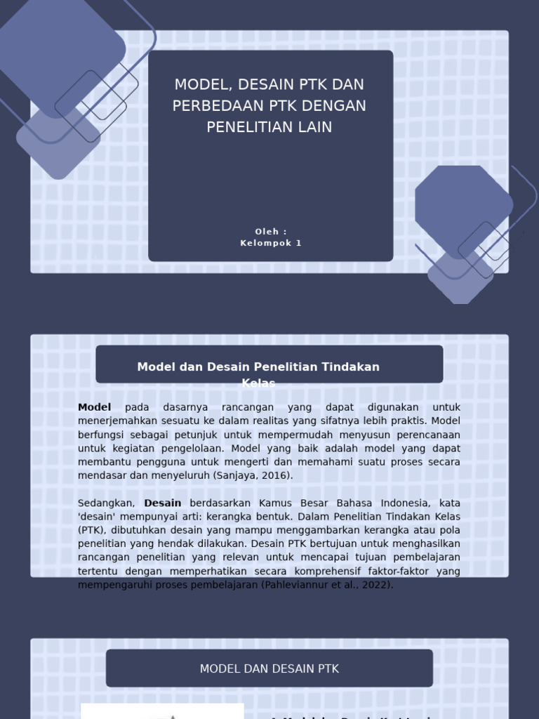 Model Dan Desain PTK | PDF | Karier & Perkembangan | Pengembangan Diri