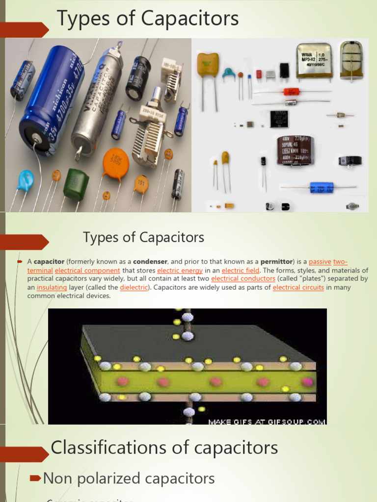 Types of Capacitors, Super Capacitor | PDF | Capacitor | Voltage