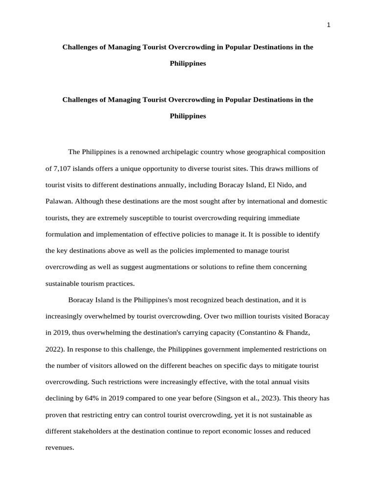Managing Tourist Overcrowding | PDF | Tourism | Sustainability