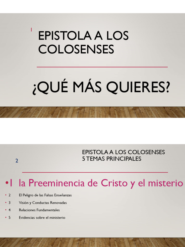 Epistola A Los Colosenses PDF | PDF | Pecado | Cristo (título)