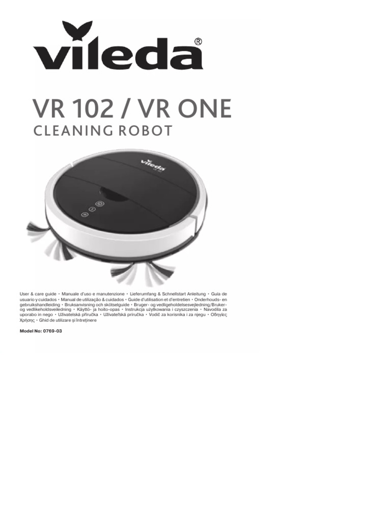 Manual de Instruções Vileda VR 102 (Português - 178 Páginas) | PDF
