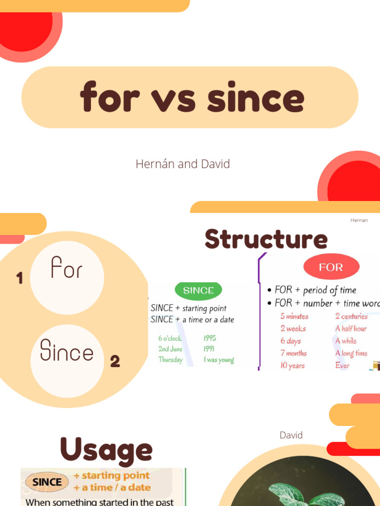 Since Vs For | PDF | Home & Garden | Wellness